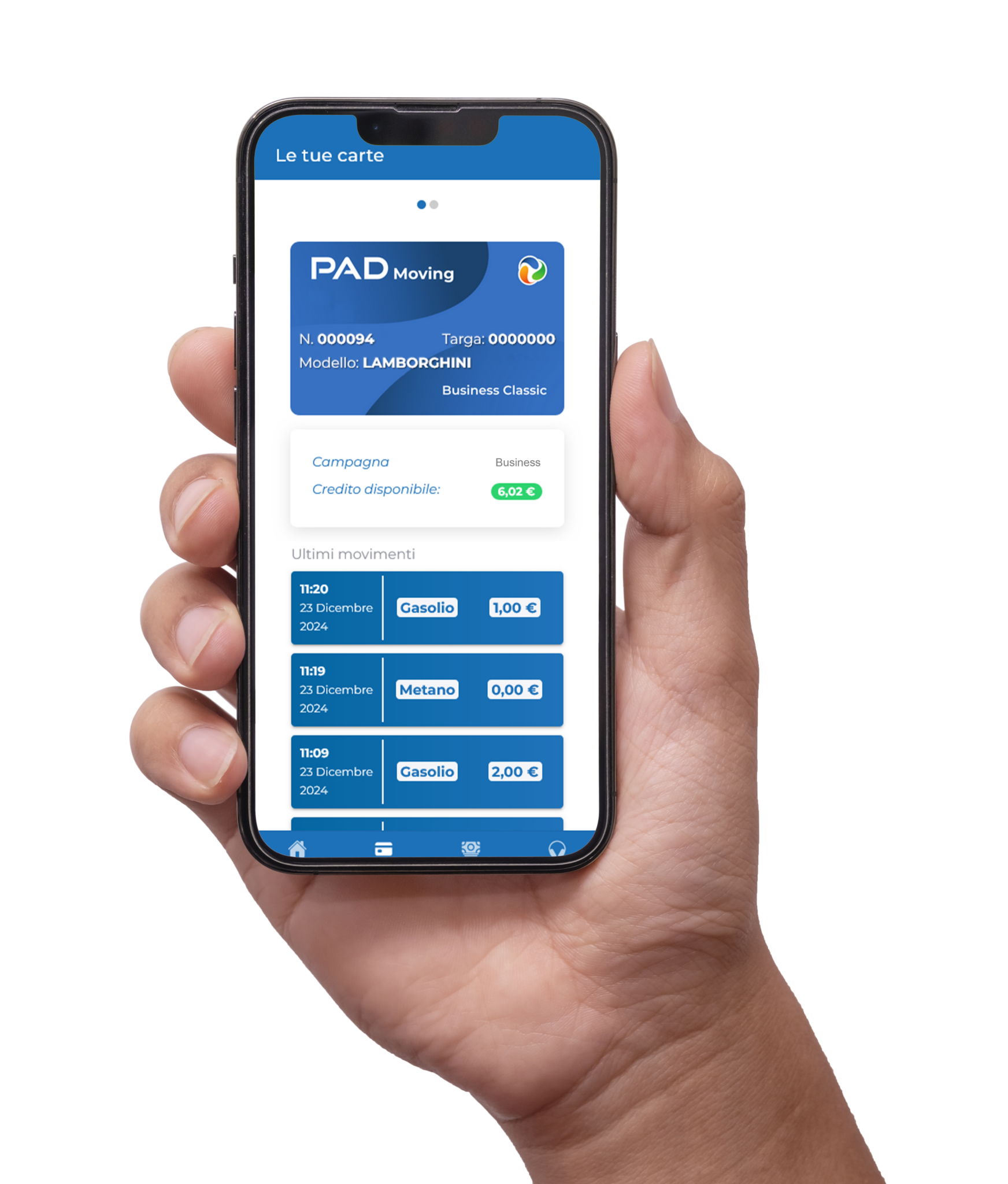 Carta carburante aziendale gratuita - PAD Moving